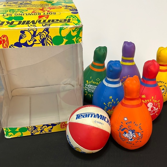 Hutch Sports | Toys | Vintage Disney Soft Bowling Set Team Mickey Hutch ...